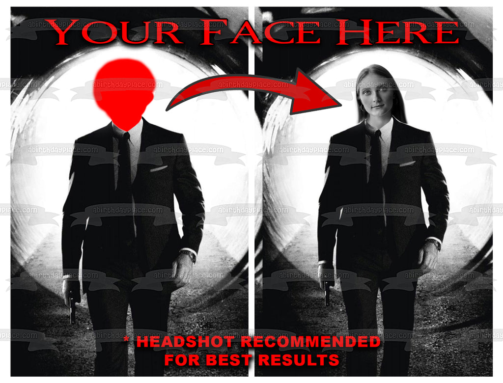 James Bond 007 Agent You Photo Frame Splash Page Edible Cake Topper Im ...