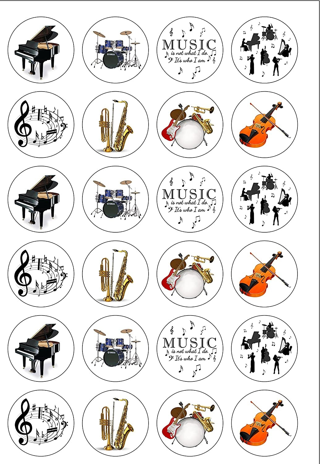 Music Note Cupcake Toppers
