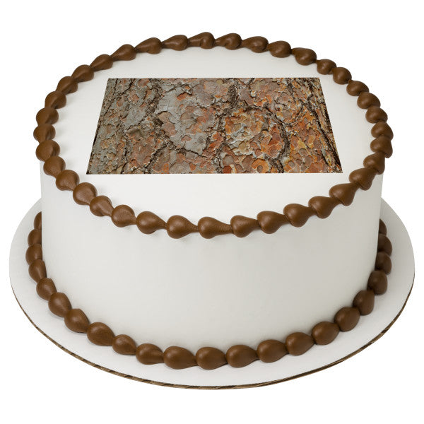 Wood Bark Edible Cake Topper Image – A Birthday Place