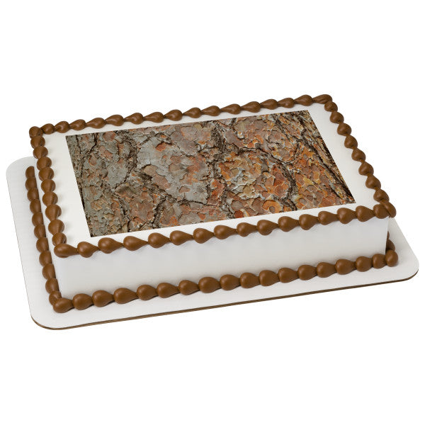 Wood Bark Edible Cake Topper Image – A Birthday Place